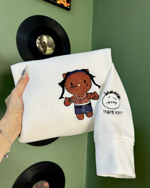 Travis Scott Hello Kitty – Embroidered Sweatshirt – Zasperry