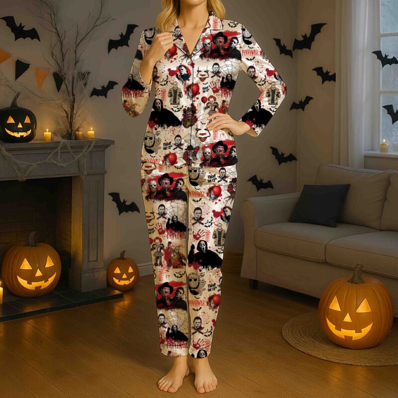 Horror Movie Slasher Satin Pajamas – Zasperry