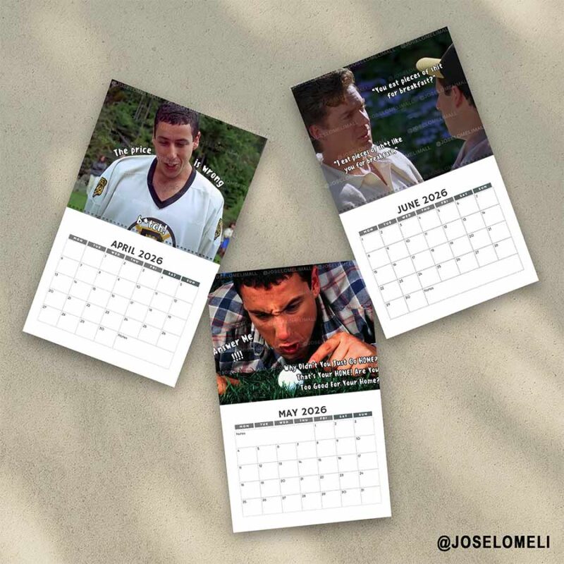 Adam Sandler – 2026 Calendar – Zasperry